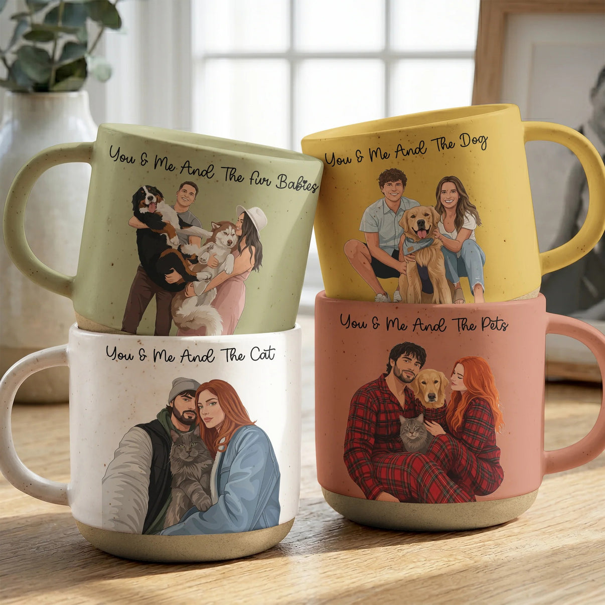 Personalized Couple Pet Mugs - Turn Your Photo Into Art, You & Me And ...